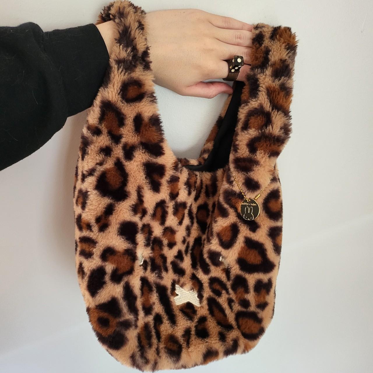 fluffy soft cheetah print miffy bag, if u look... - Depop