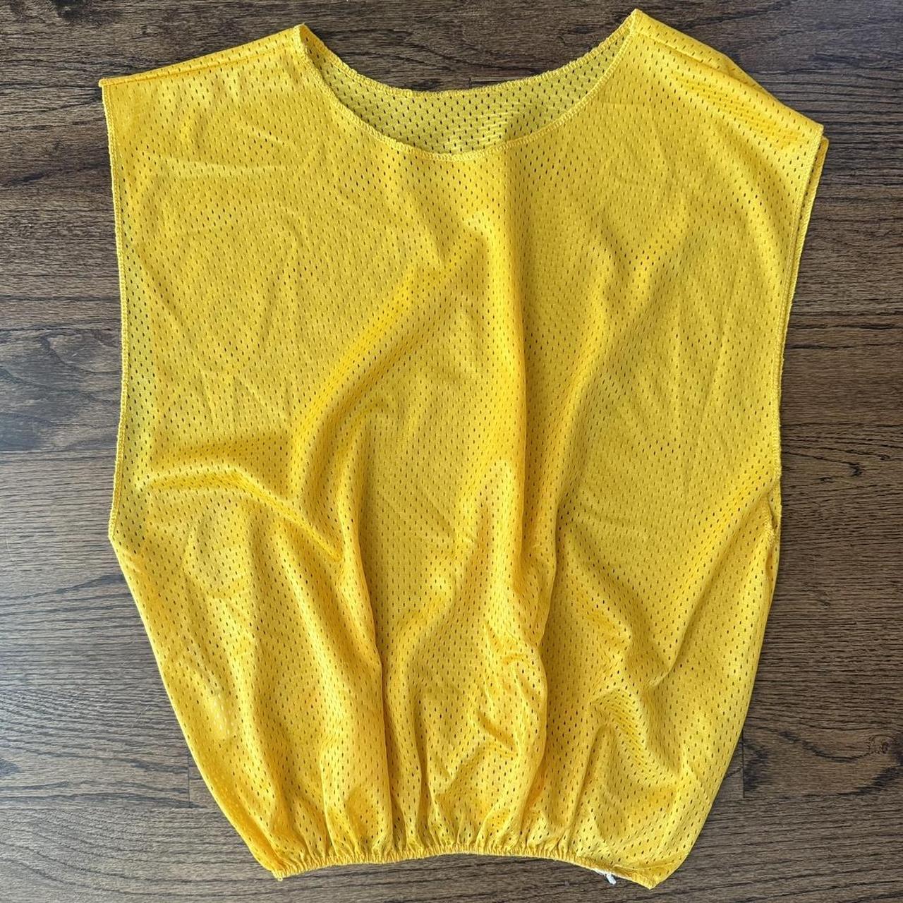 💛 Vintage gym-class penny mesh tank — OS (fits Men’s... | Depop