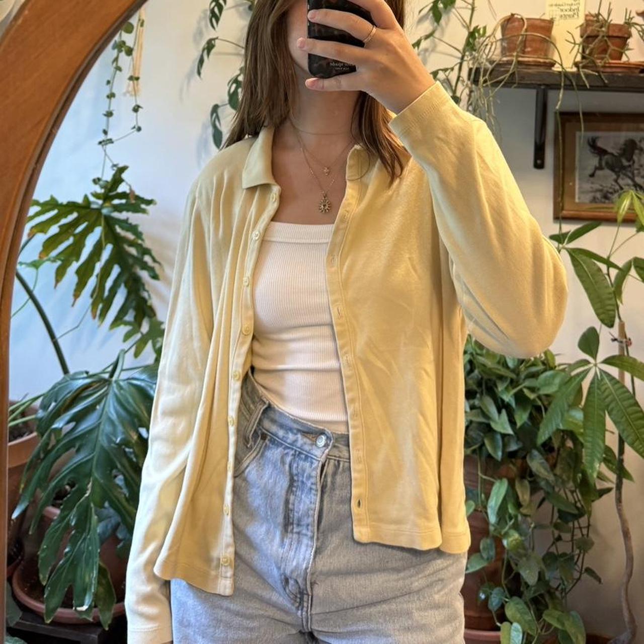 vintage granola girl button up shirt flannel super... - Depop