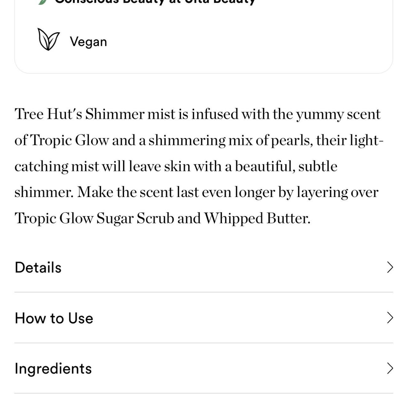 Tree Hut Tropic Glow Shimmer Mist -never used,... - Depop