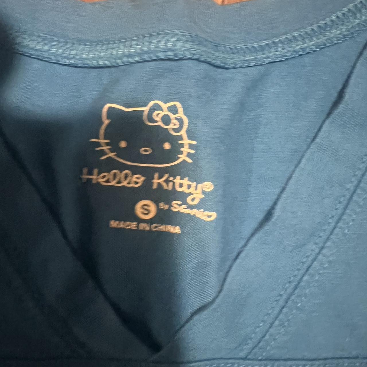 original vintage women’s hello kitty v-neck shirt... - Depop