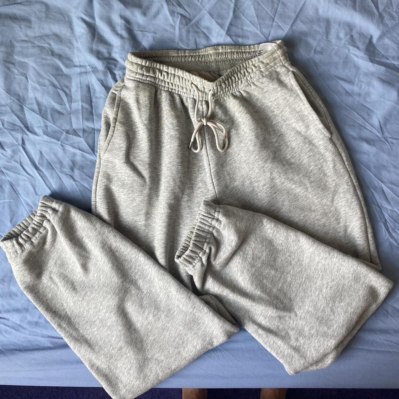 Uniqlo light grey joggers. Like new. Cuffed... - Depop