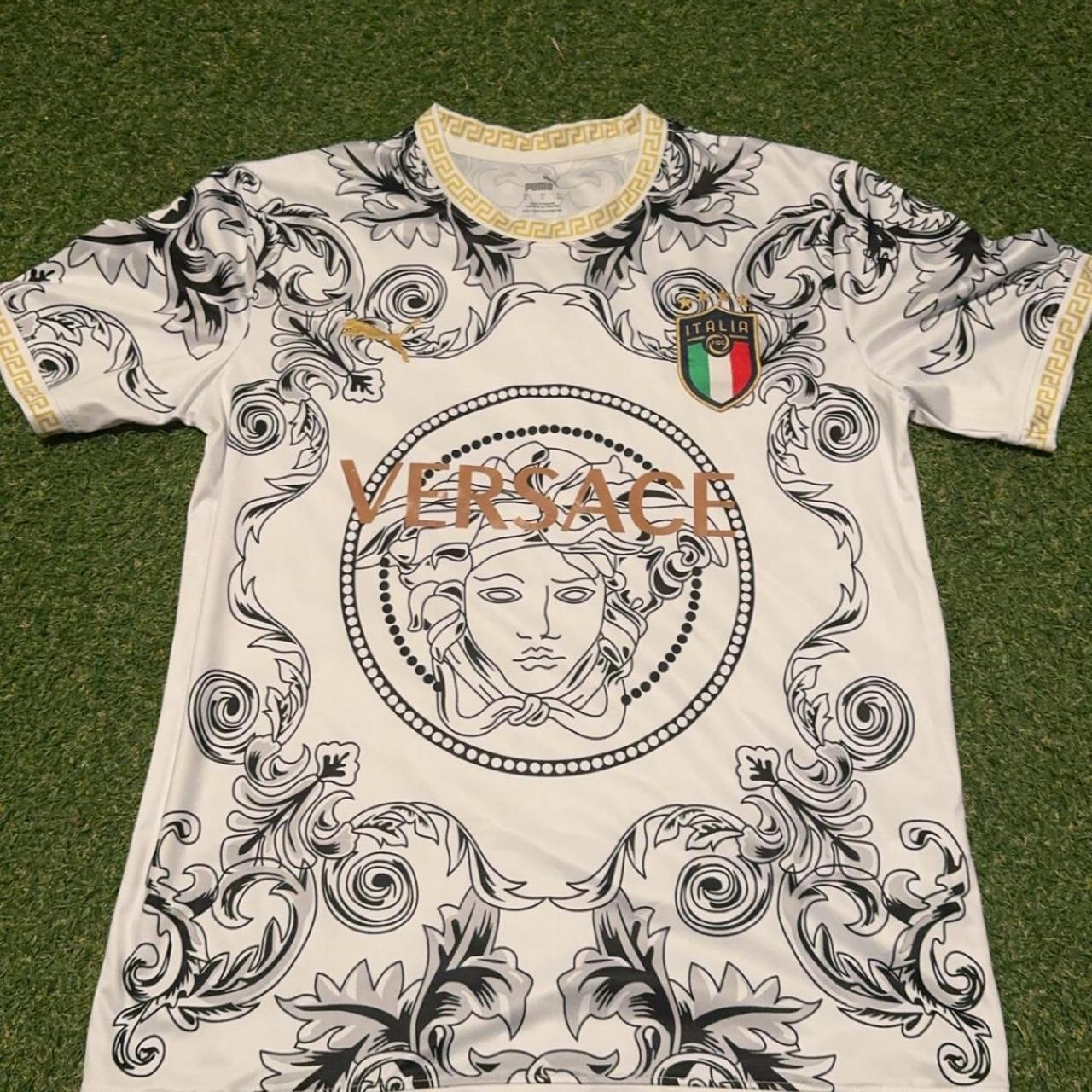 Italy Puma 2023 2024 Versace Soccer World Cup Jersey... - Depop