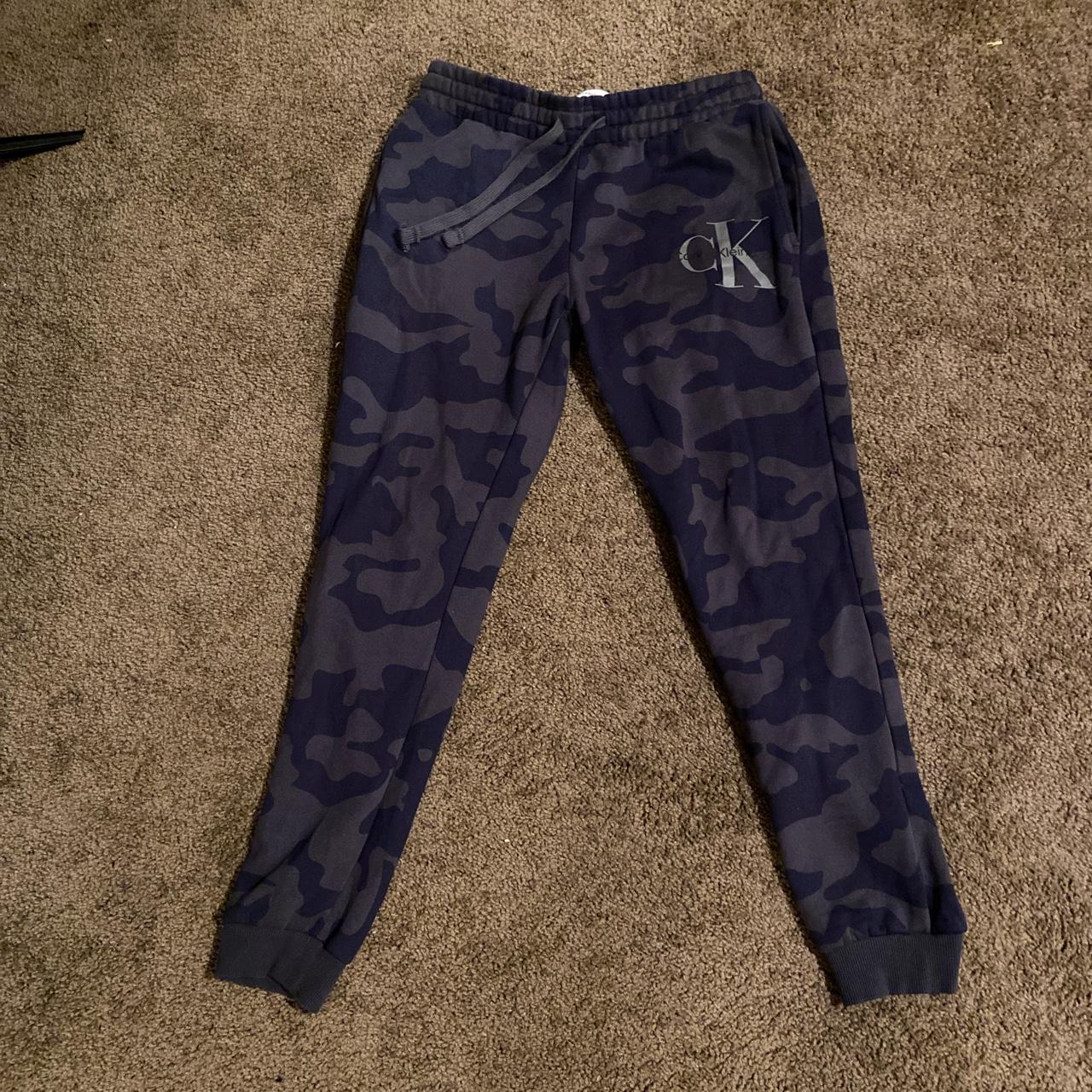 Calvin Klein Jeans Men's Navy and Grey Joggers-tracksuits | Depop