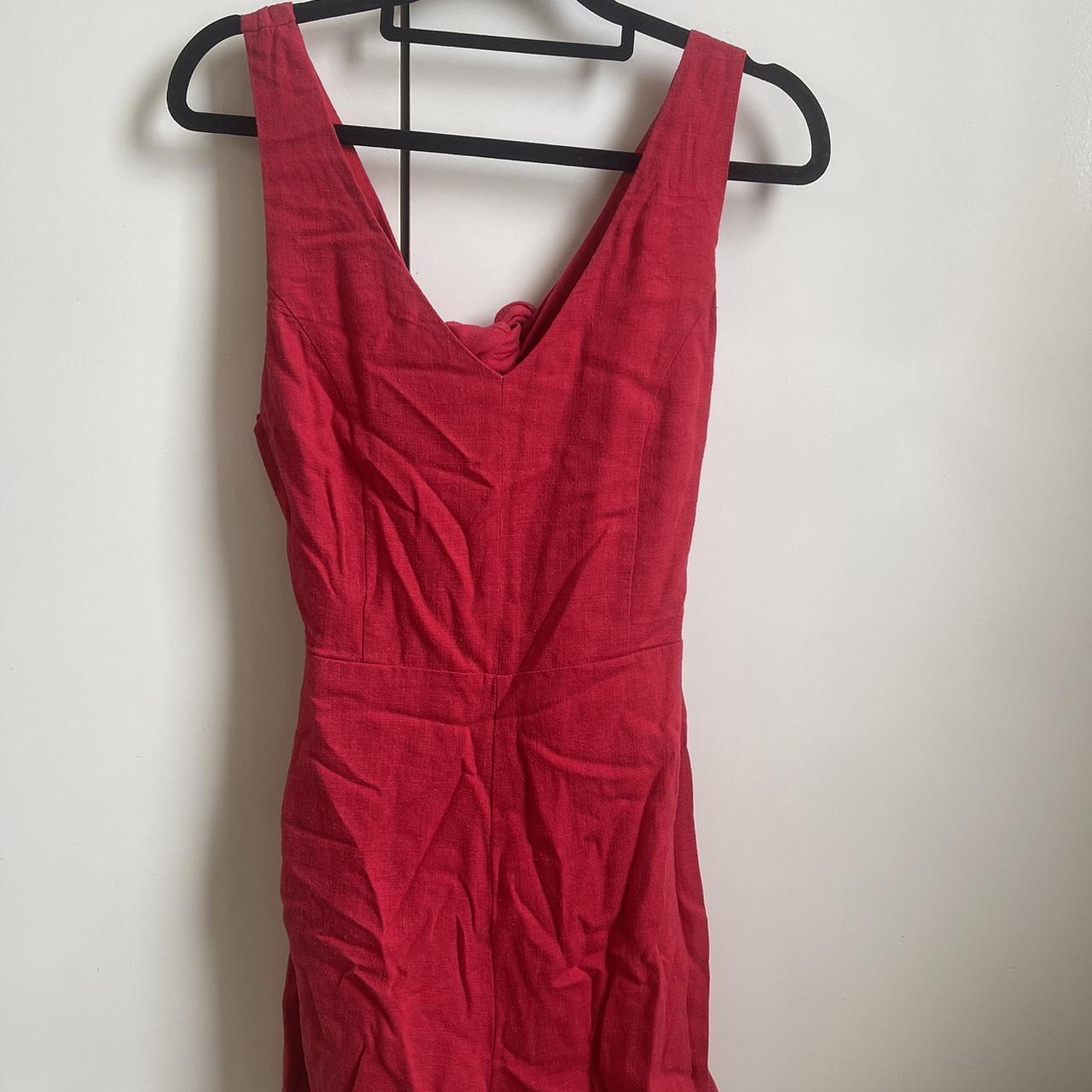 Dotti linen playsuit Worn a couple of times. Ties... - Depop