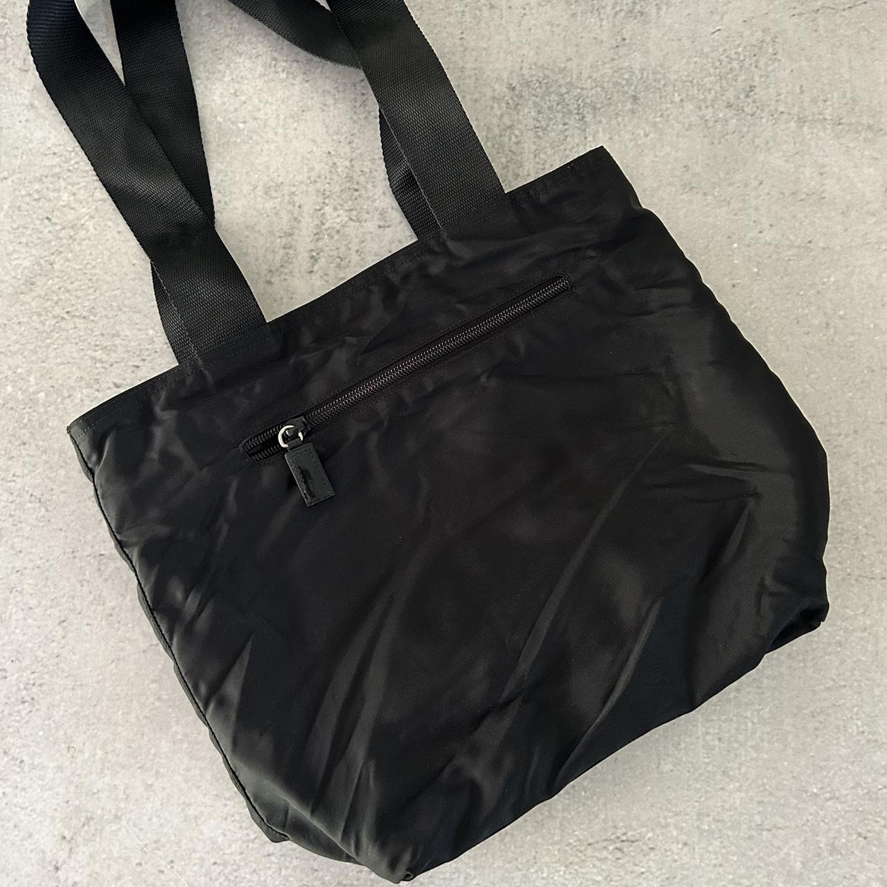 Authentic Vintage Prada Nylon Black Tote Bag W Depop
