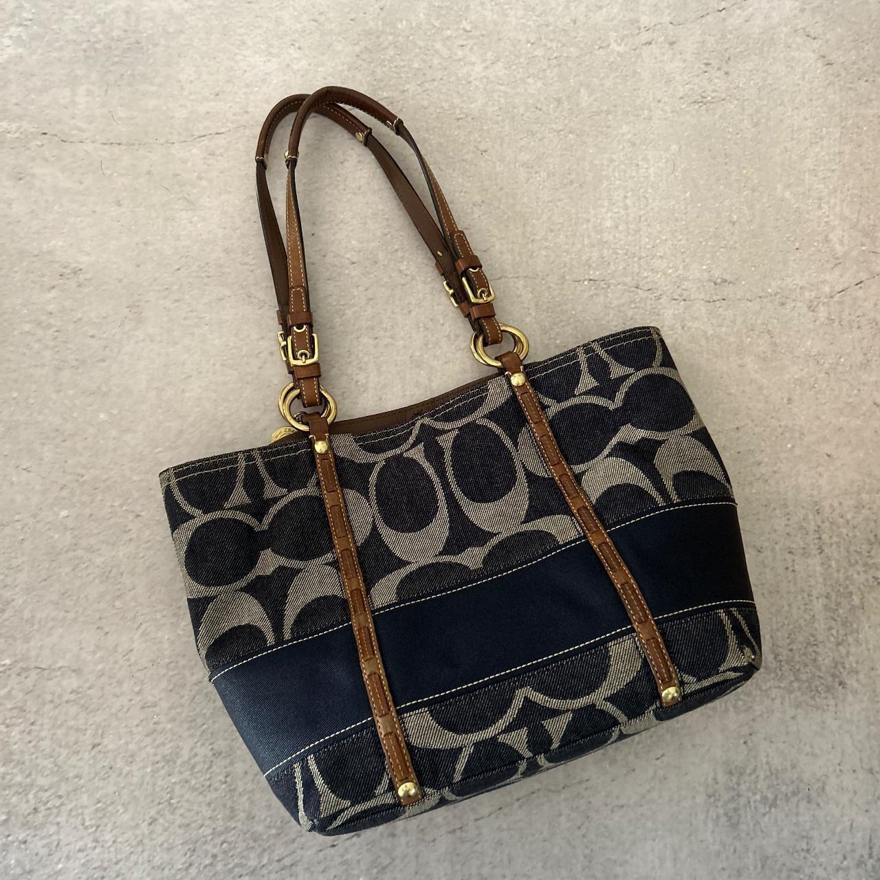 Authentic Vintage Coach Denim Tote Bag - Depop