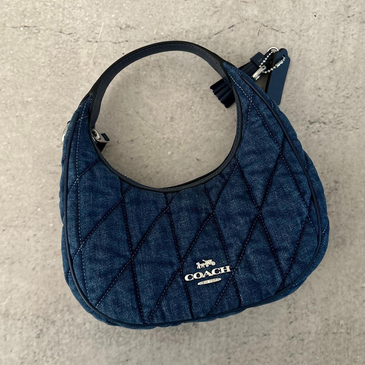 Authentic Coach denim bag with crossbody strap Near... | Depop