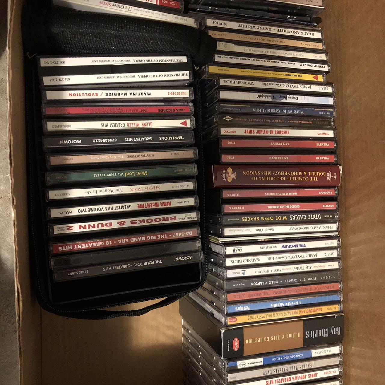box of old time music CDs with CD holder. *whole... - Depop