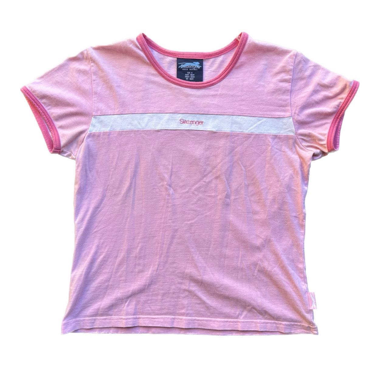 Pink slazenger tee - Depop