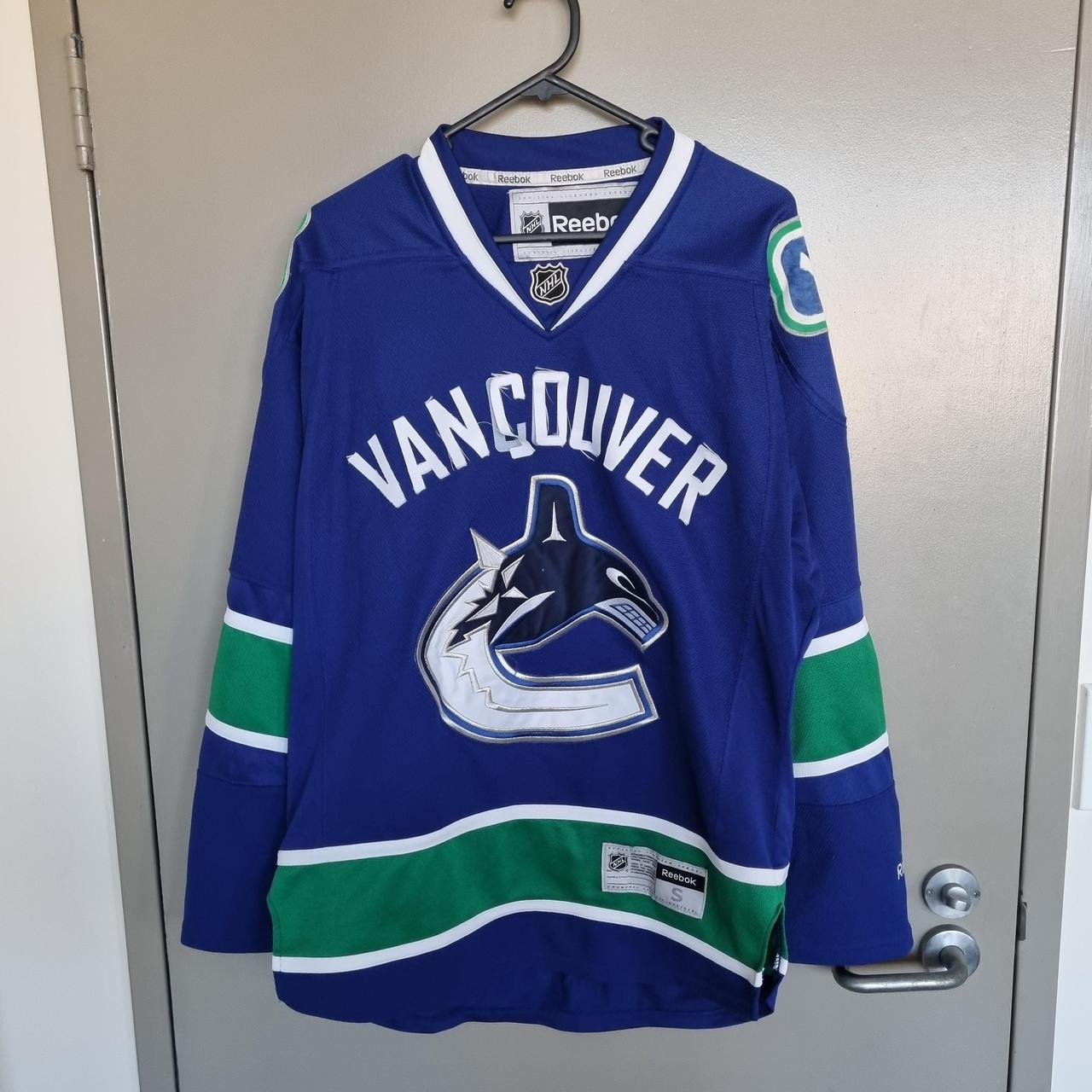 Mens Small Vancouver Canucks hockey jersey. Letters... - Depop