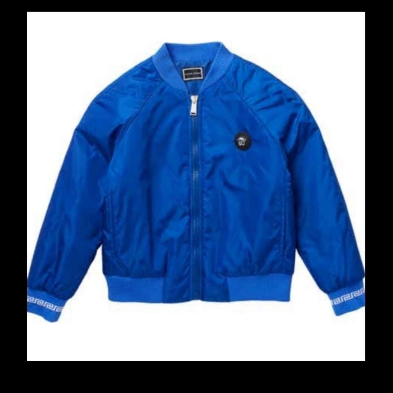 Versace jacket In good condition. Blue with white... - Depop