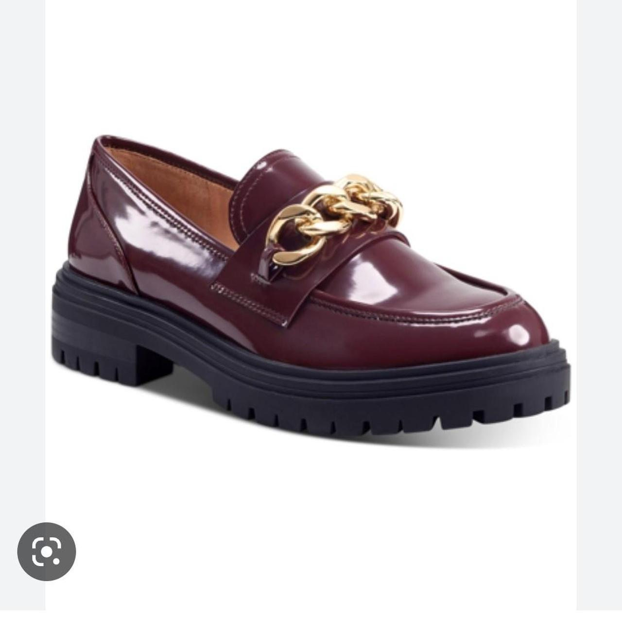 Burgundy loafer In good condition, patent burgundy... - Depop