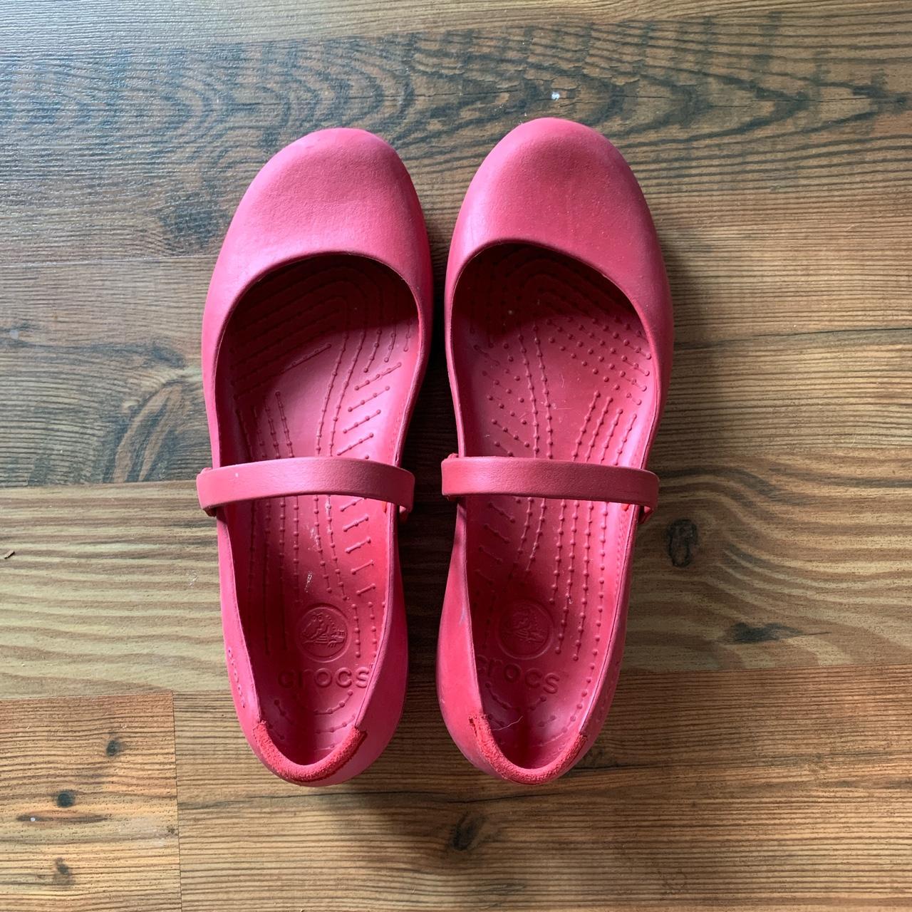 Red CROCS Mary Jane. CROCS AT WORK” with enclosed... - Depop
