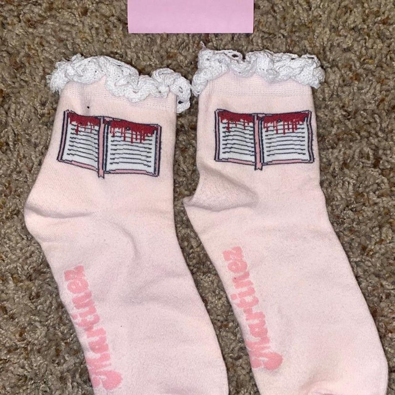 Melanie Martinez after school bloody notebook socks,... - Depop