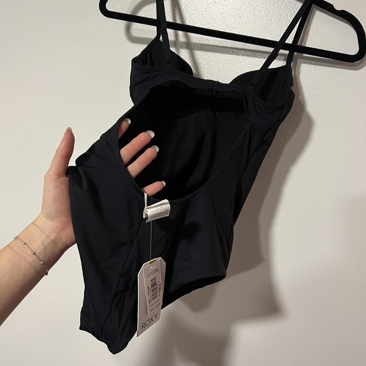 Black one piece bodycon swimsuit bikini New with... - Depop