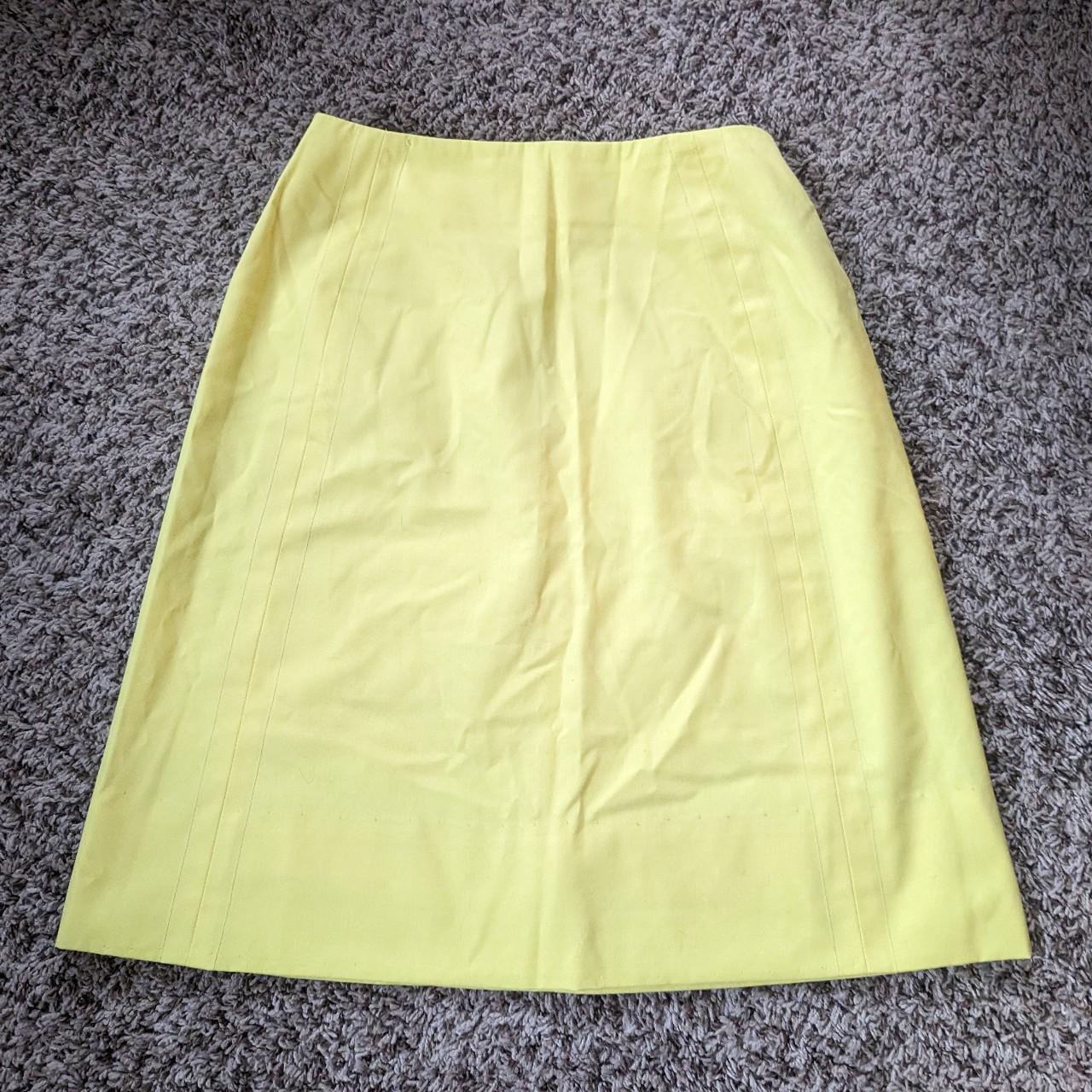 1960s vintage yellow mini skirt Comfortable yellow... - Depop