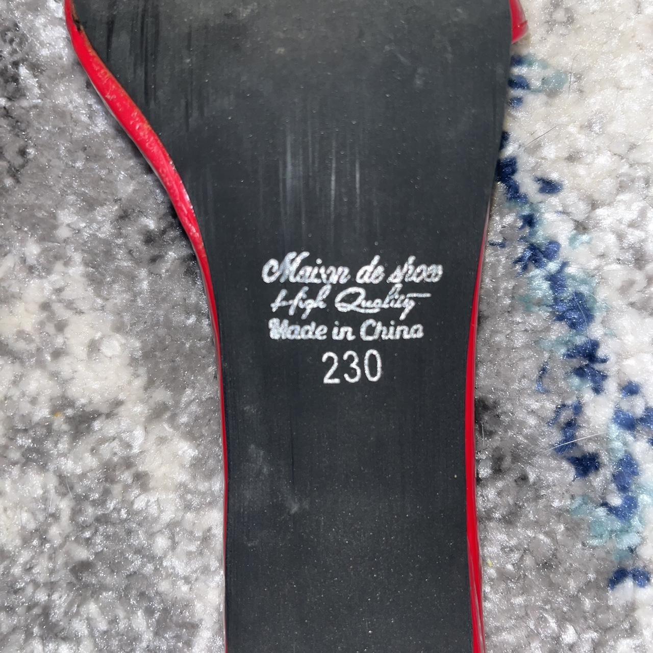 red small heel 2 inches - Depop