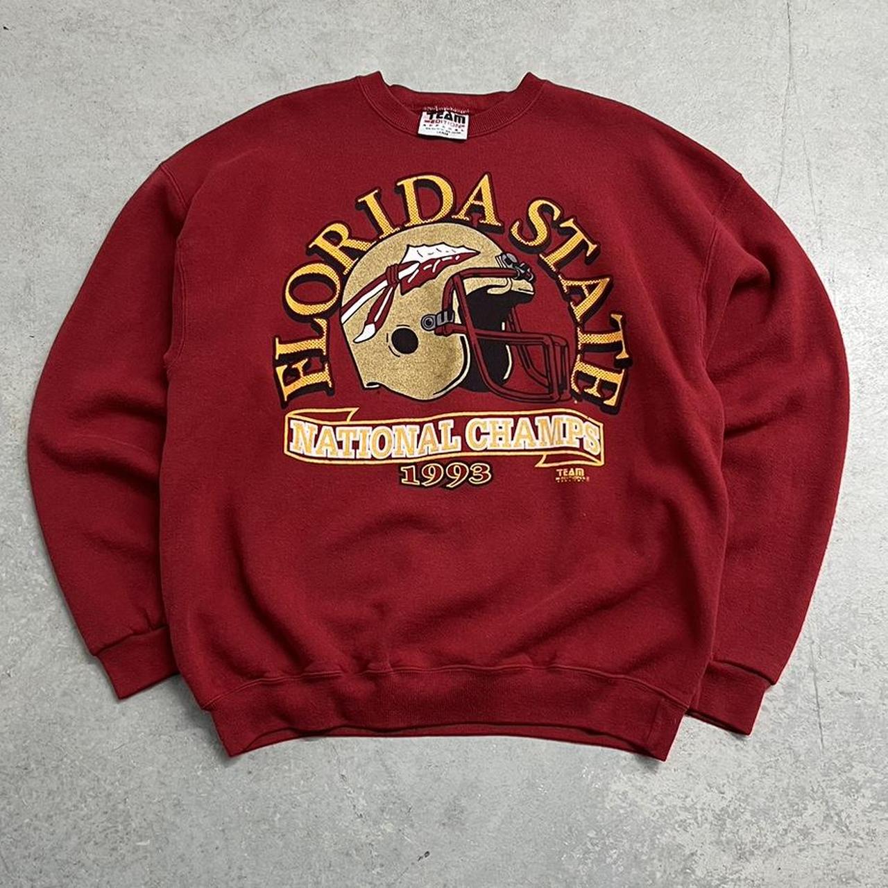 90s vintage FSU Florida State University Crewneck... - Depop