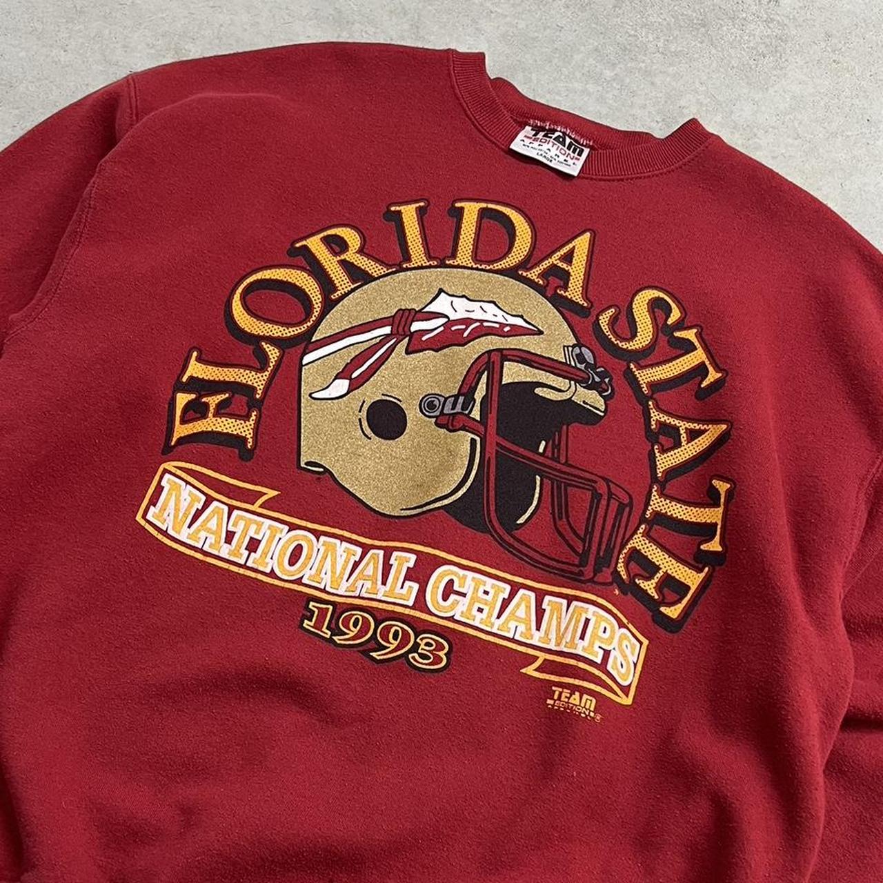 90s vintage FSU Florida State University Crewneck... - Depop