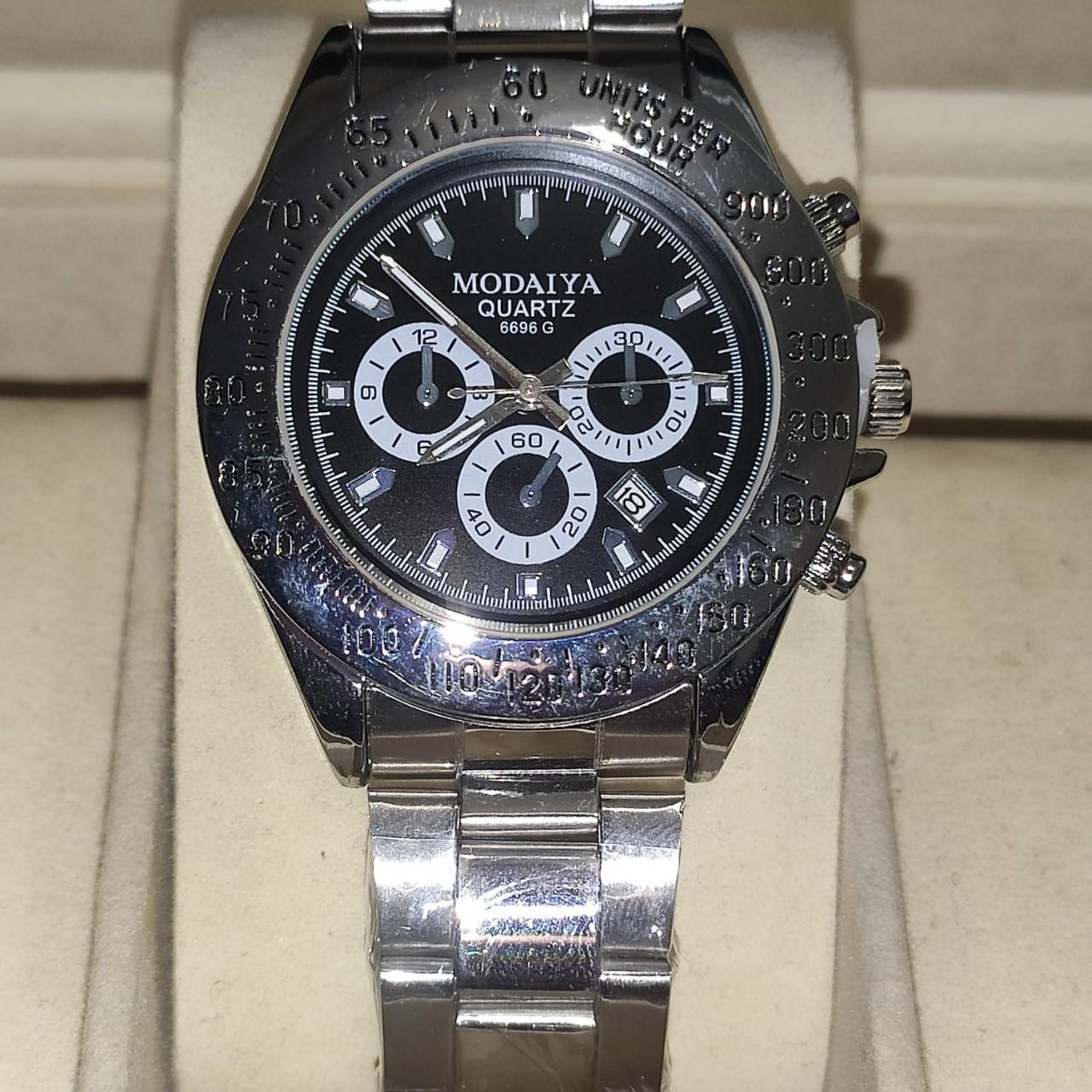 Men's Black and Silver Watch | Depop