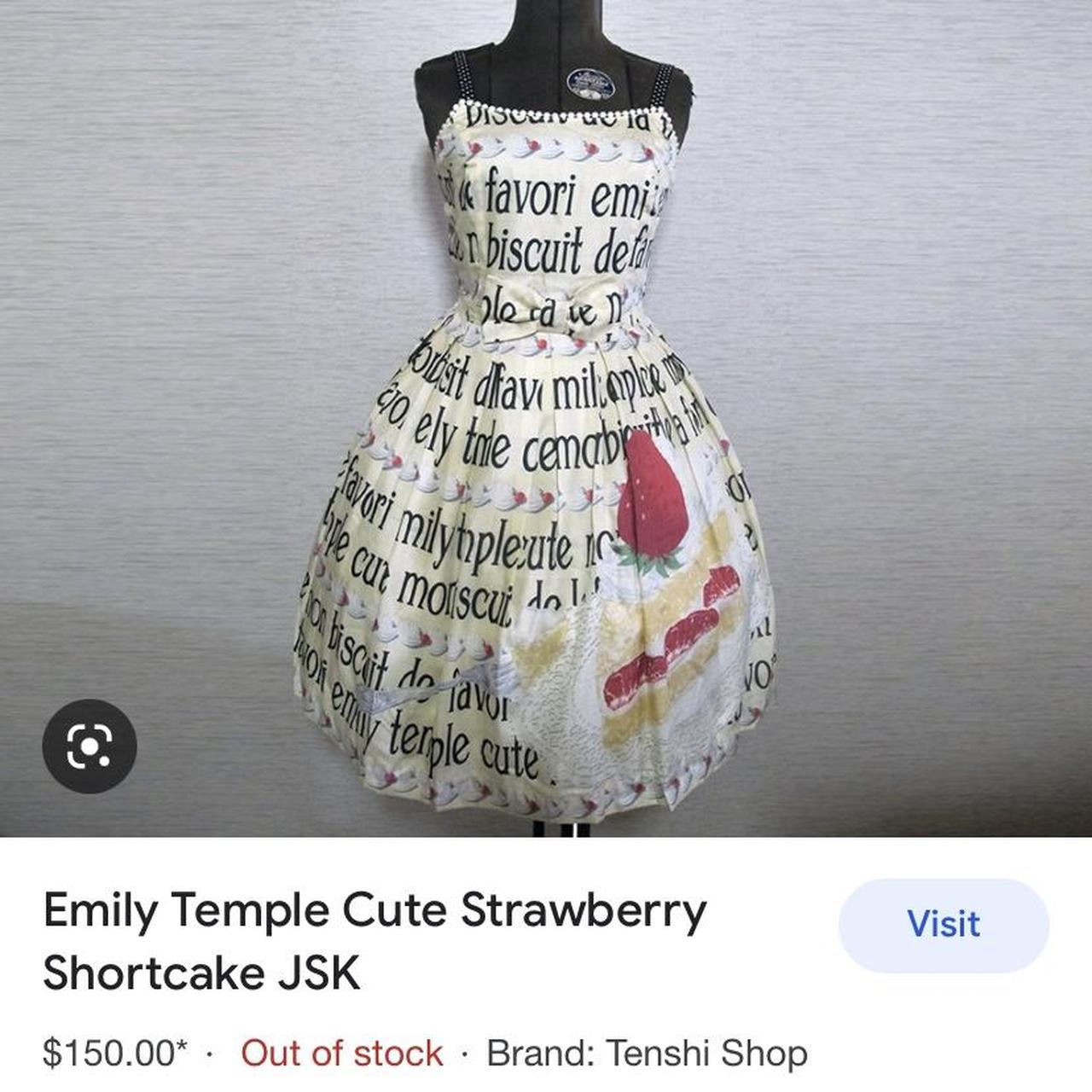 Emily Temple Cute strawberry shortcake dress 🍓 🍰 ♡... - Depop