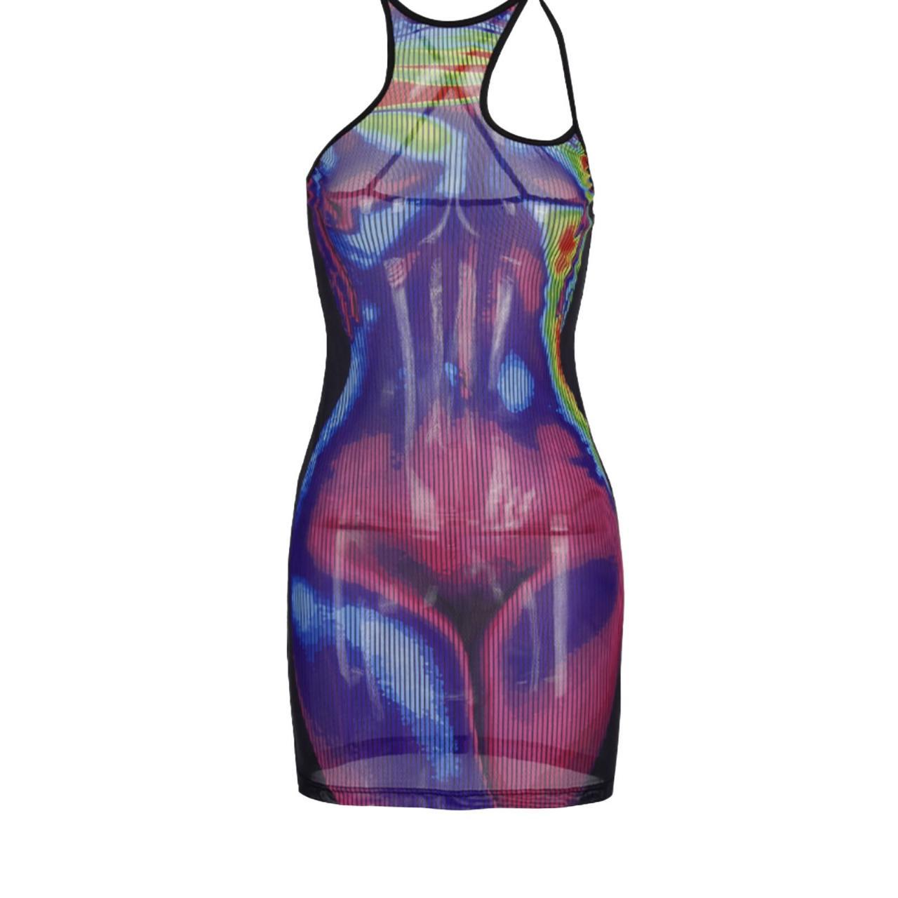 Cape Clique Body Heat Map Print Bodycon... - Depop
