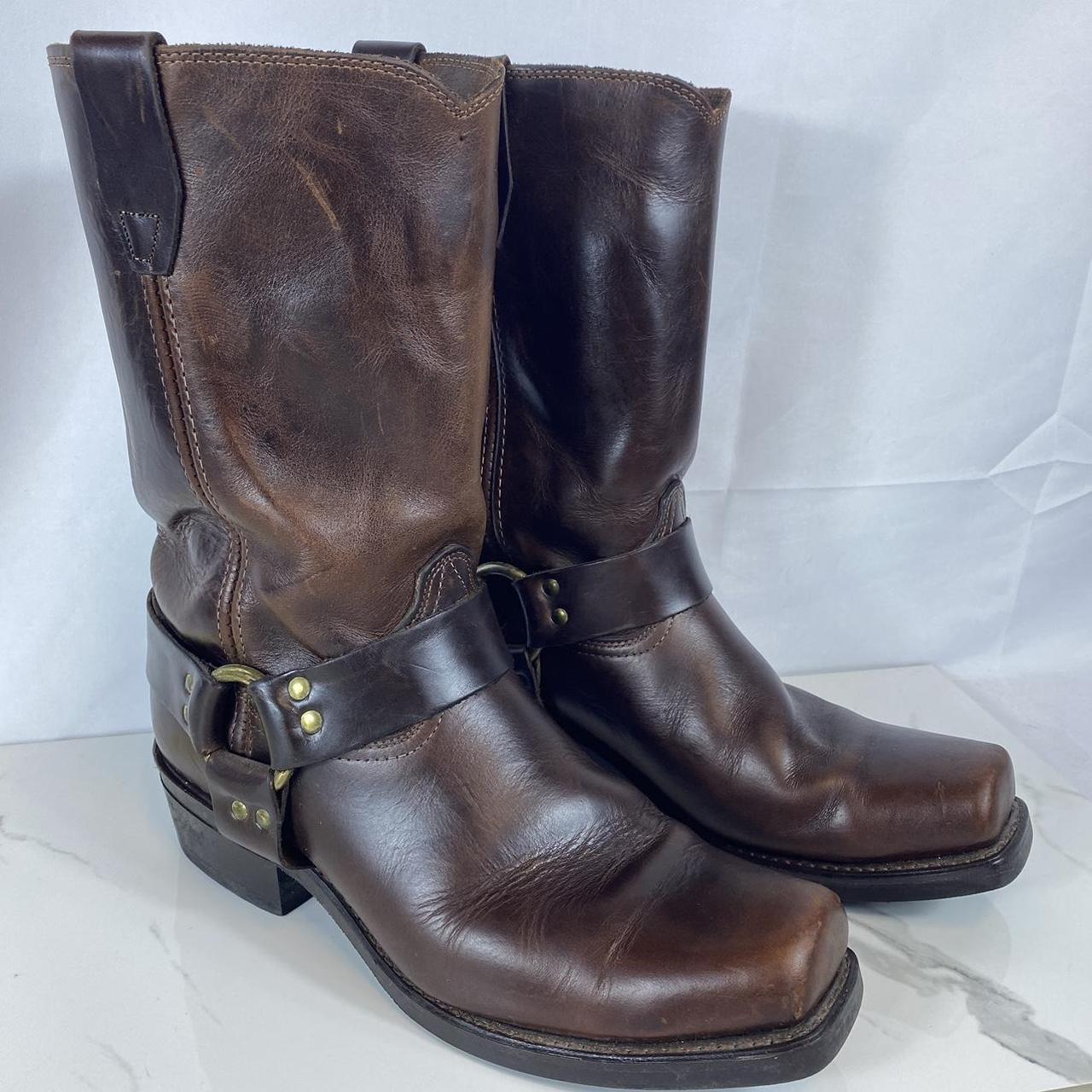 DURANGO Harness Tall Brown Boots Oil Resistant Biker... - Depop