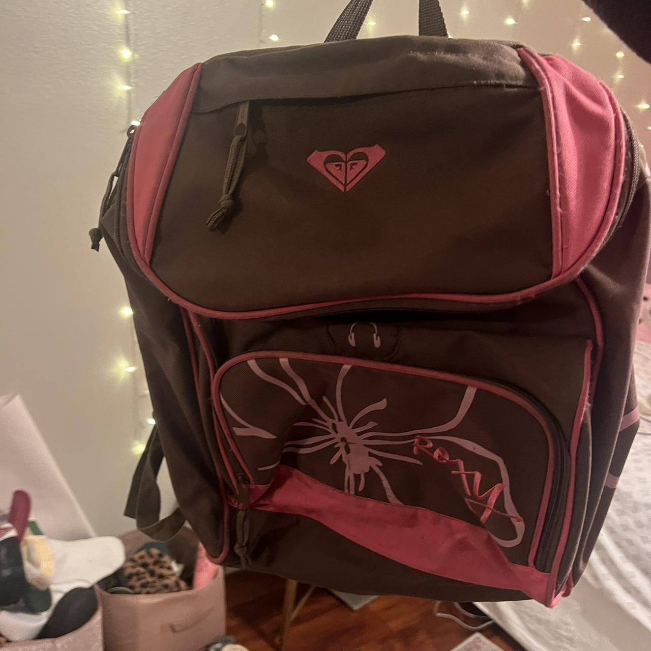 Brown/pink Vintage Roxy backpack #pinkandbrown... - Depop