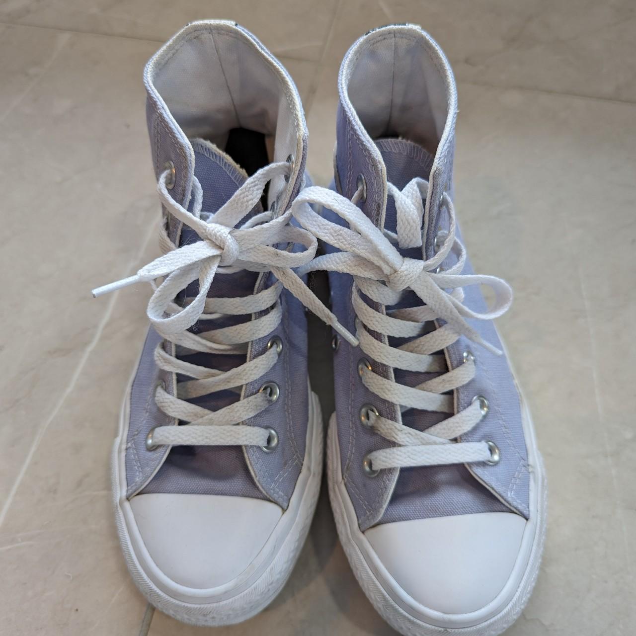 Lavender platform converse. Love these but they're a... - Depop