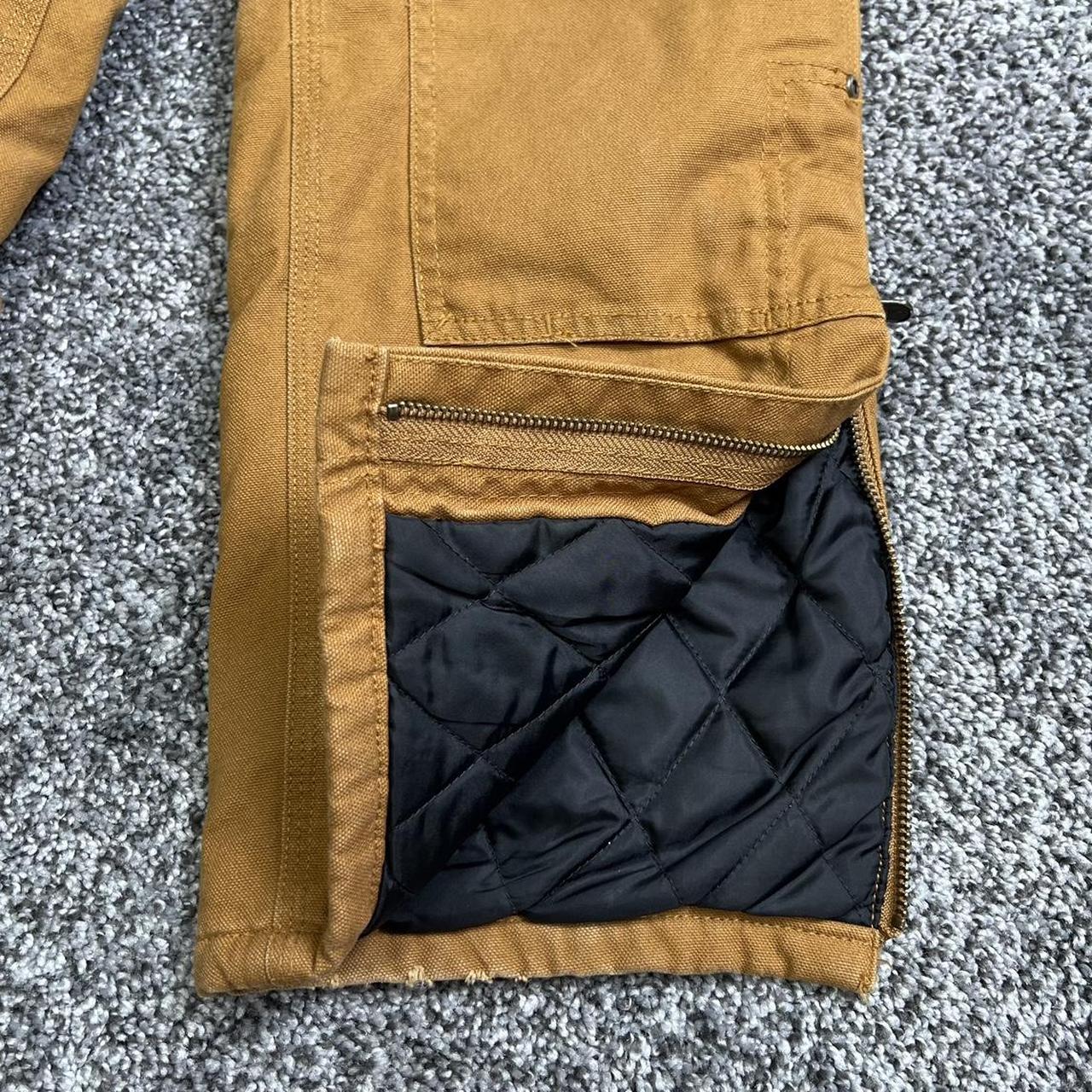 Tan Carhartt Double Knee Overalls Boys Size... - Depop