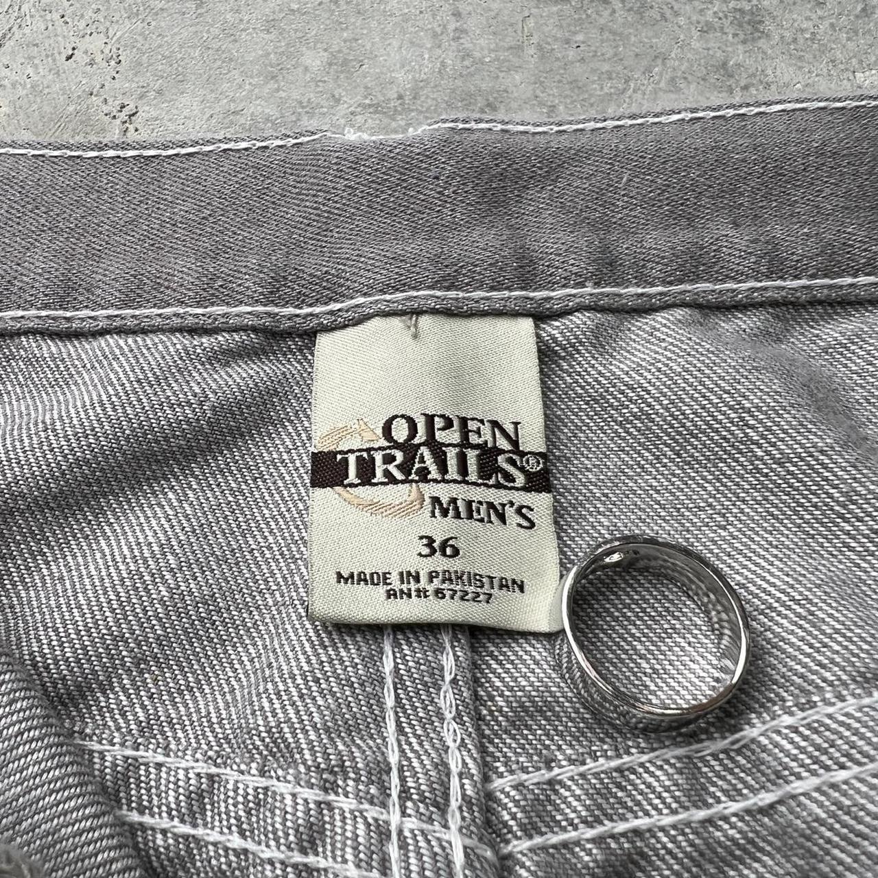 Early 2000’s Grey Open Trails Shorts 36”... - Depop