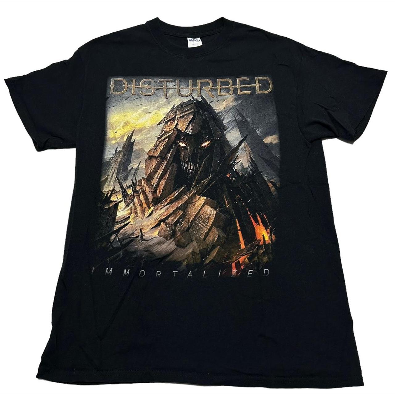 DISTURBED Band T shirt Retro Tour TEE 2017 Black... - Depop