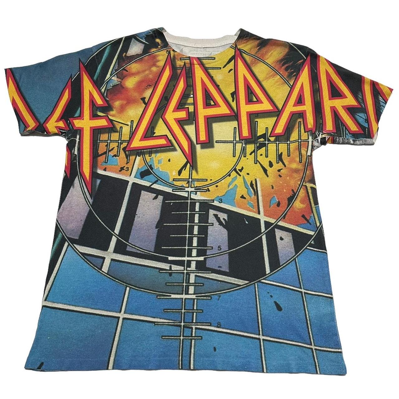 DEF LEPPARD All Over Print Band T shirt Retro... | Depop