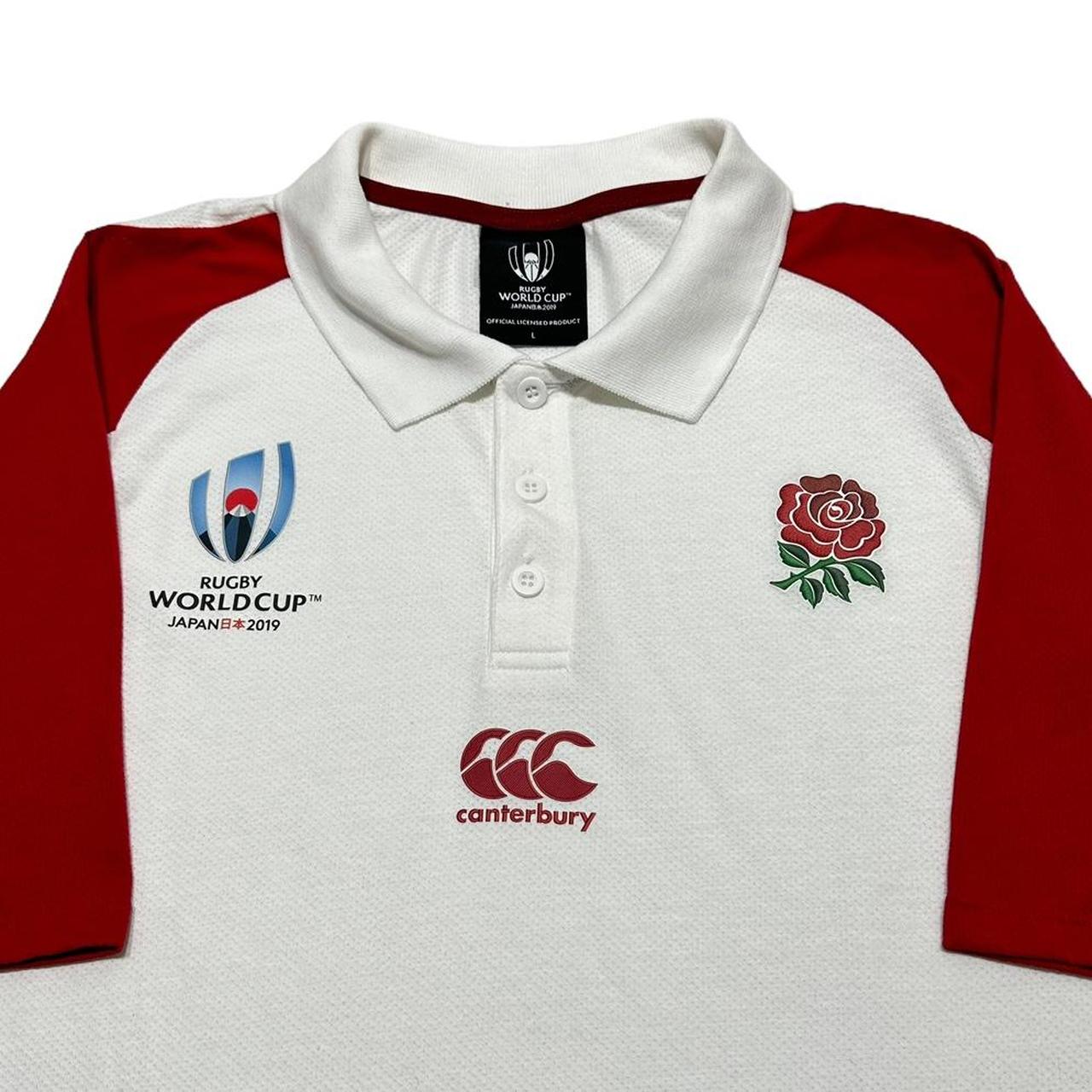 Canterbury England Rugby Shirt Retro World Cup 2019... - Depop