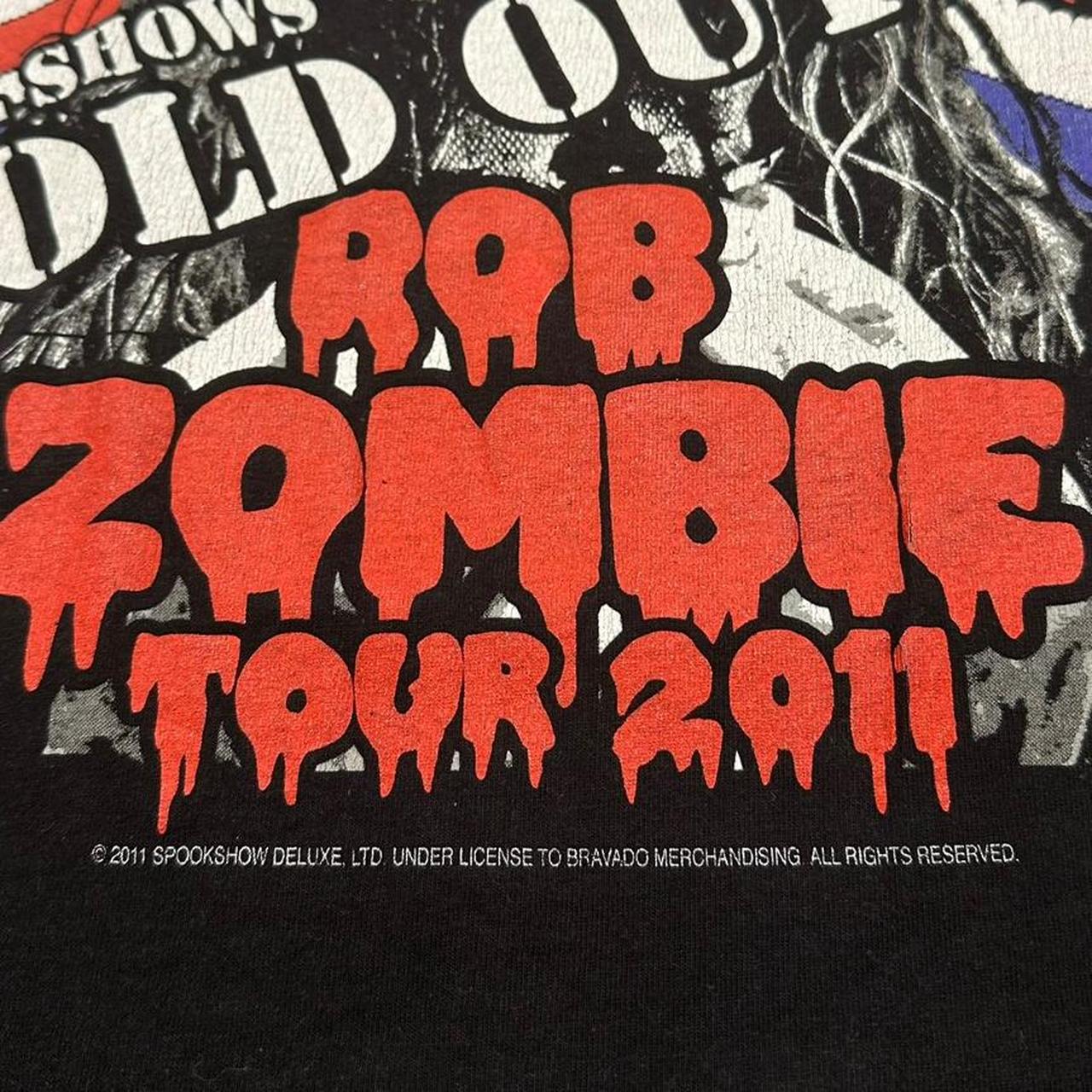 ROB ZOMBIE Band T shirt 2011 Tour TEE Short Sleeve... - Depop
