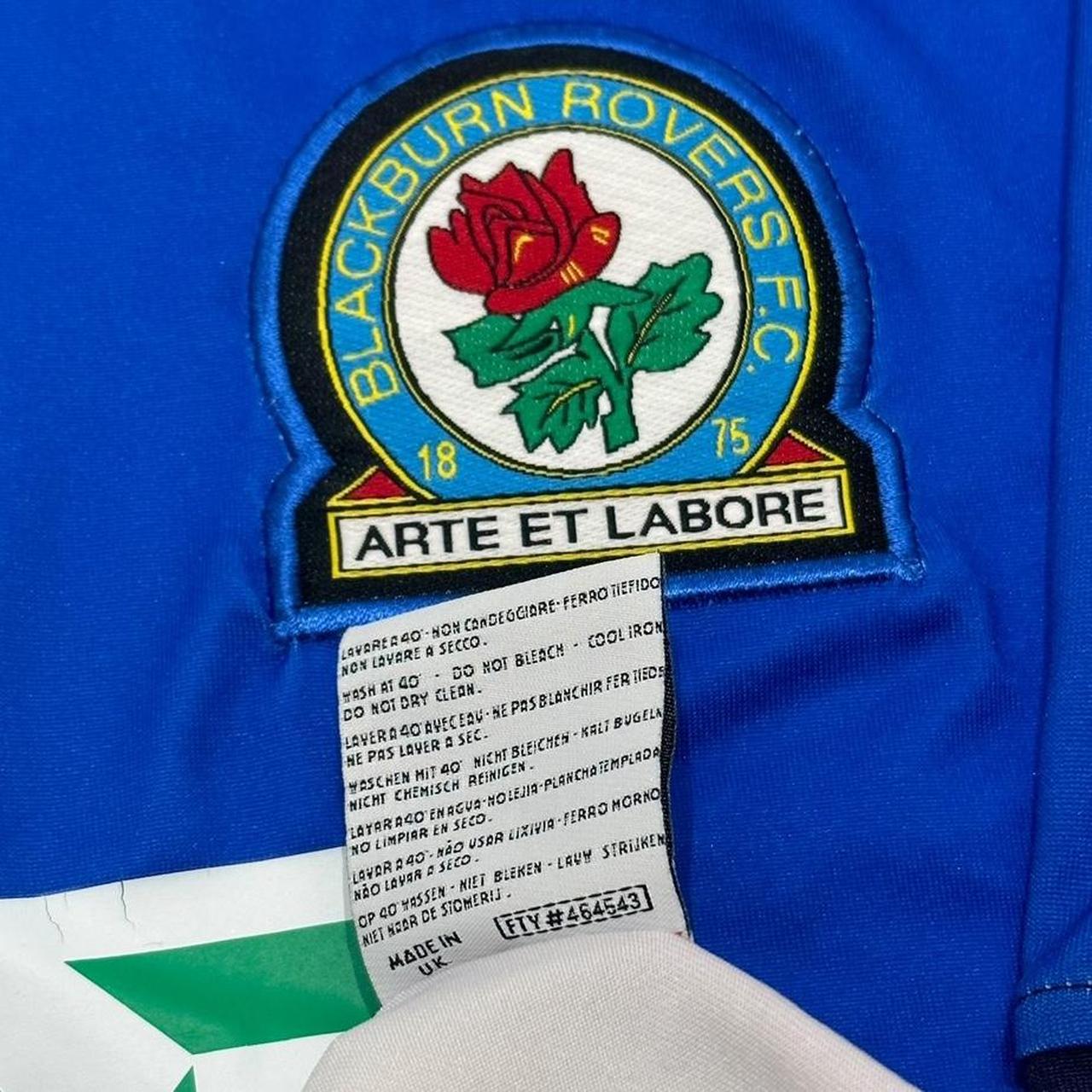 KAPPA Blackburn Rovers Football Shirt Retro 2000s... - Depop