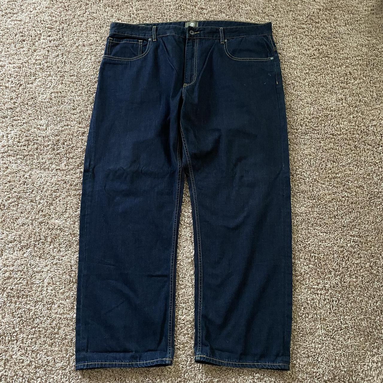 Timberland Men's Blue and Black Jeans | Depop