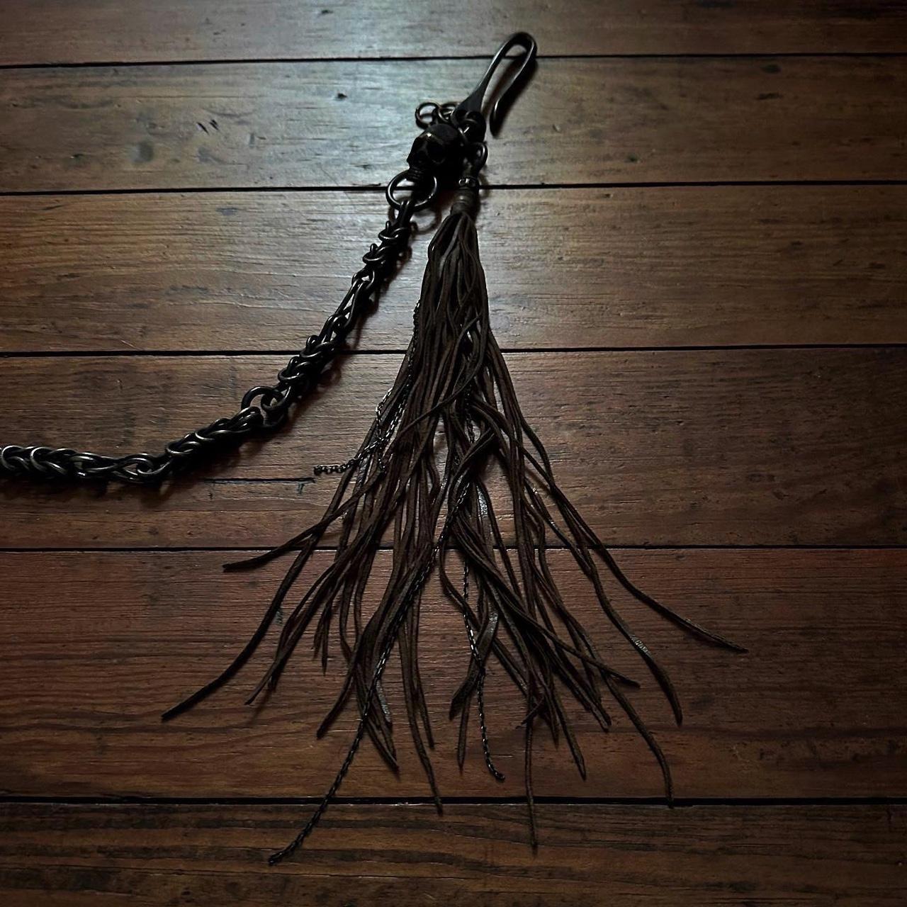 Kmrii Tarnished wallet chain featuring a skull,... - Depop