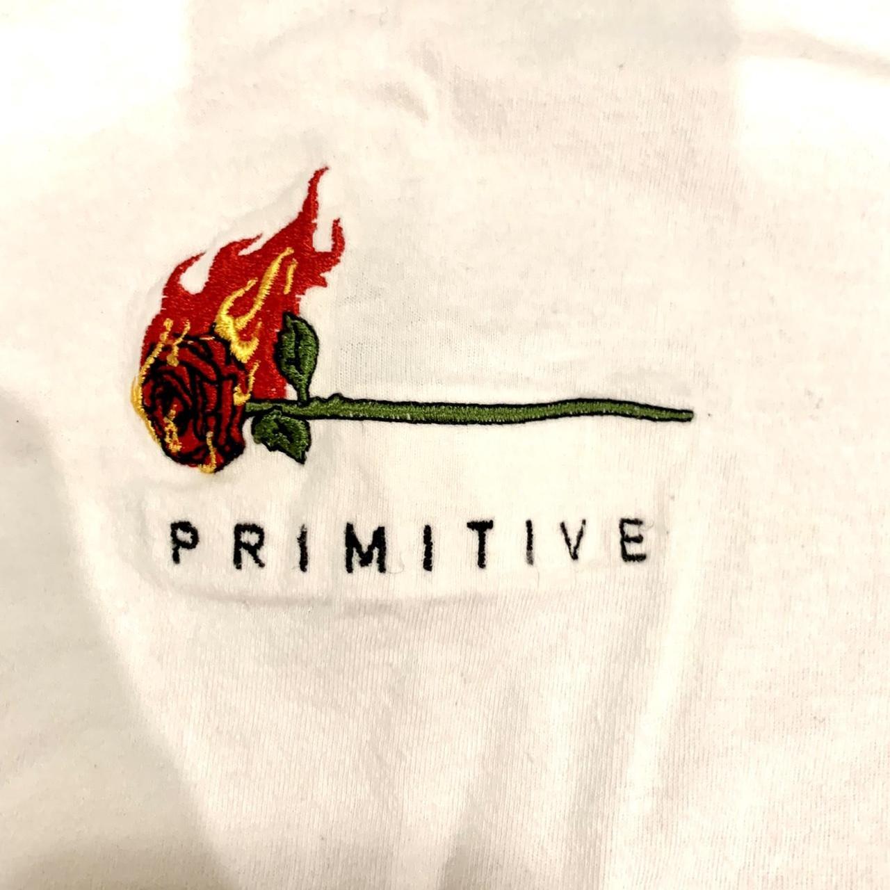 White Primitive Rose Tshirt 🔥 • Heartbreaker Burning... - Depop