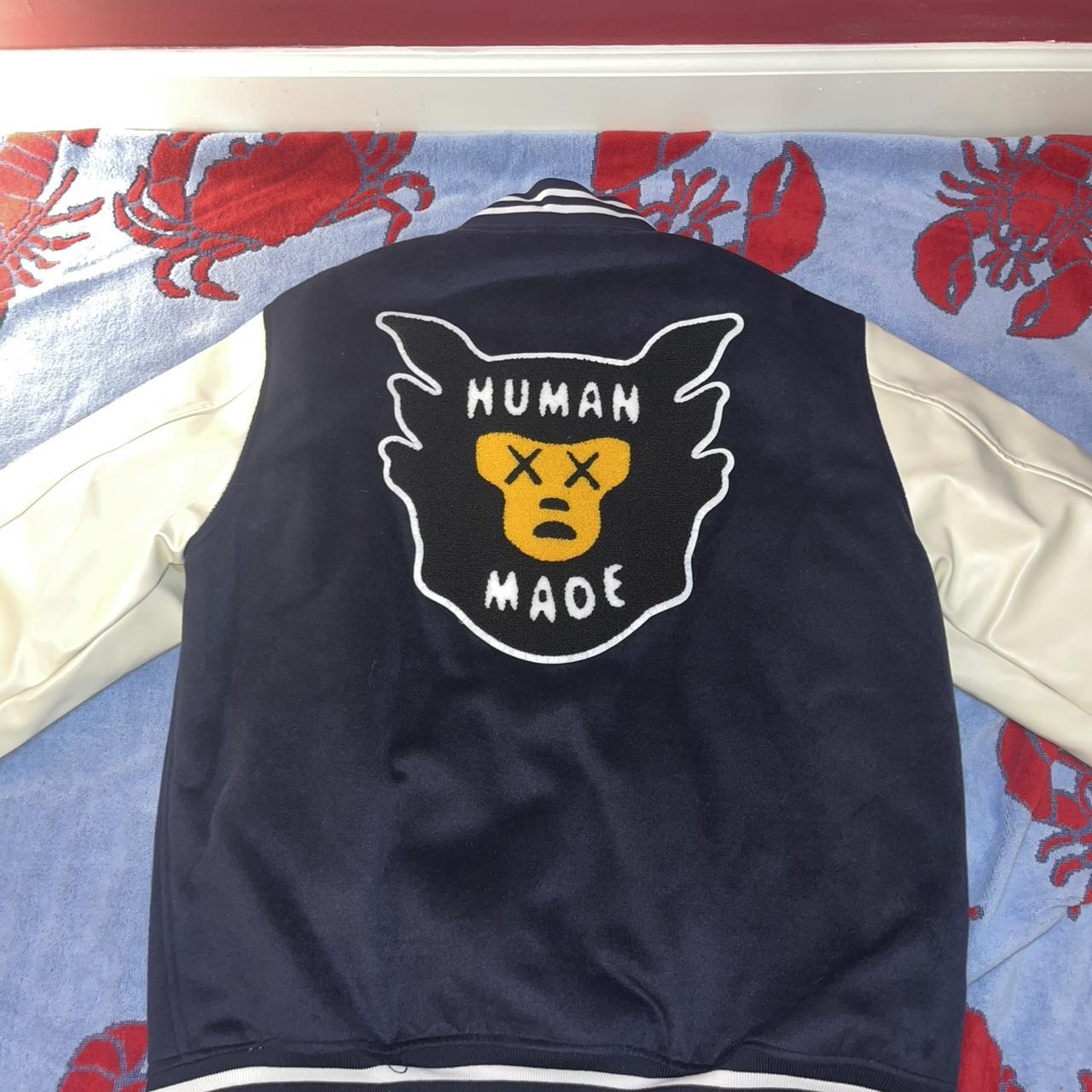 Kaws x Human Made varsity jacket size large #kaws... - Depop