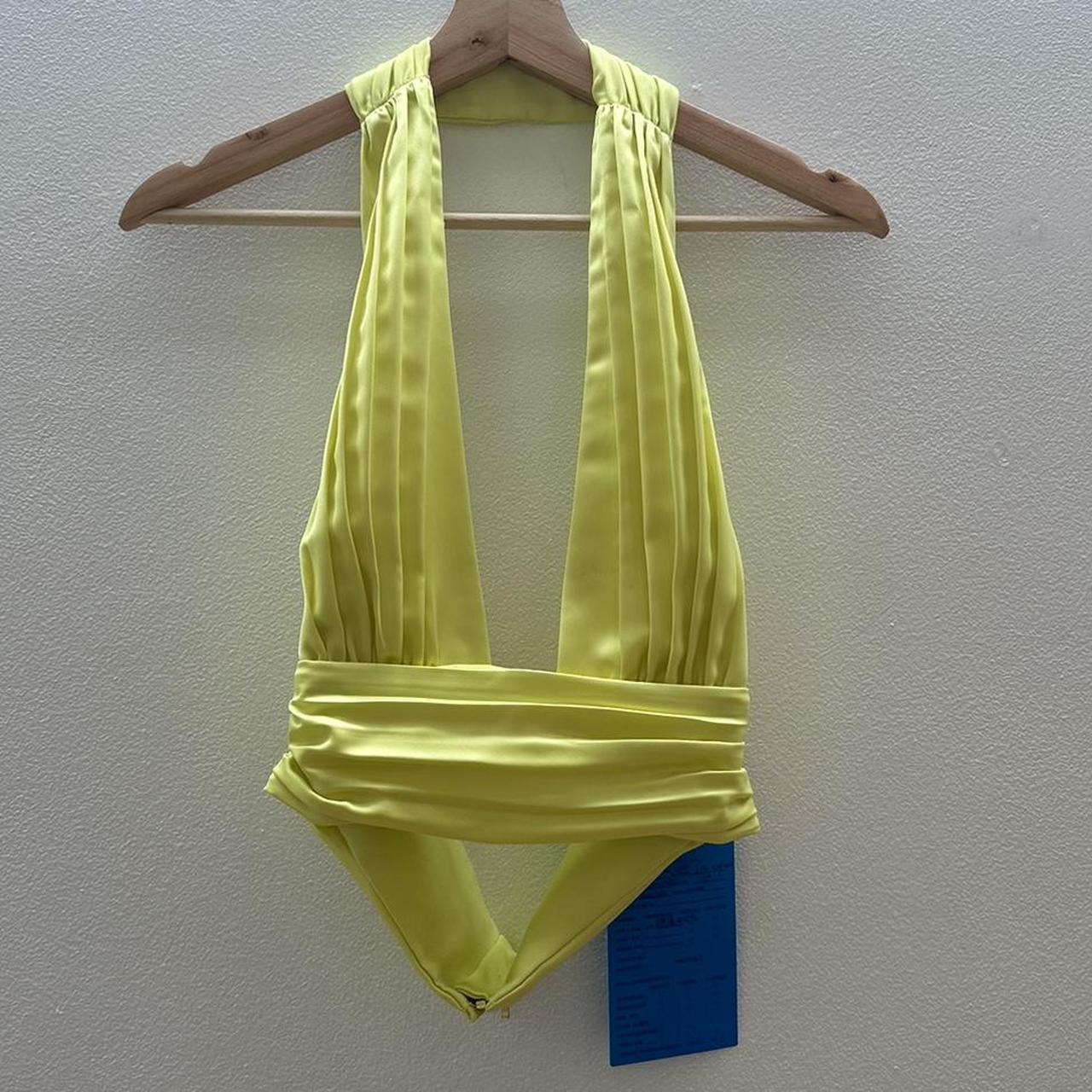 Yellow Halter Top - Depop