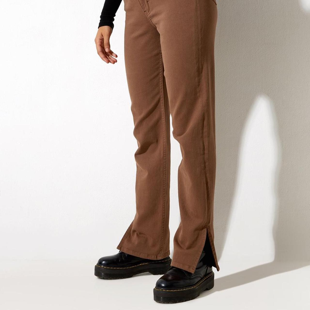 Brown Split Bottom Motel Rocks Pants. Brand new,... - Depop