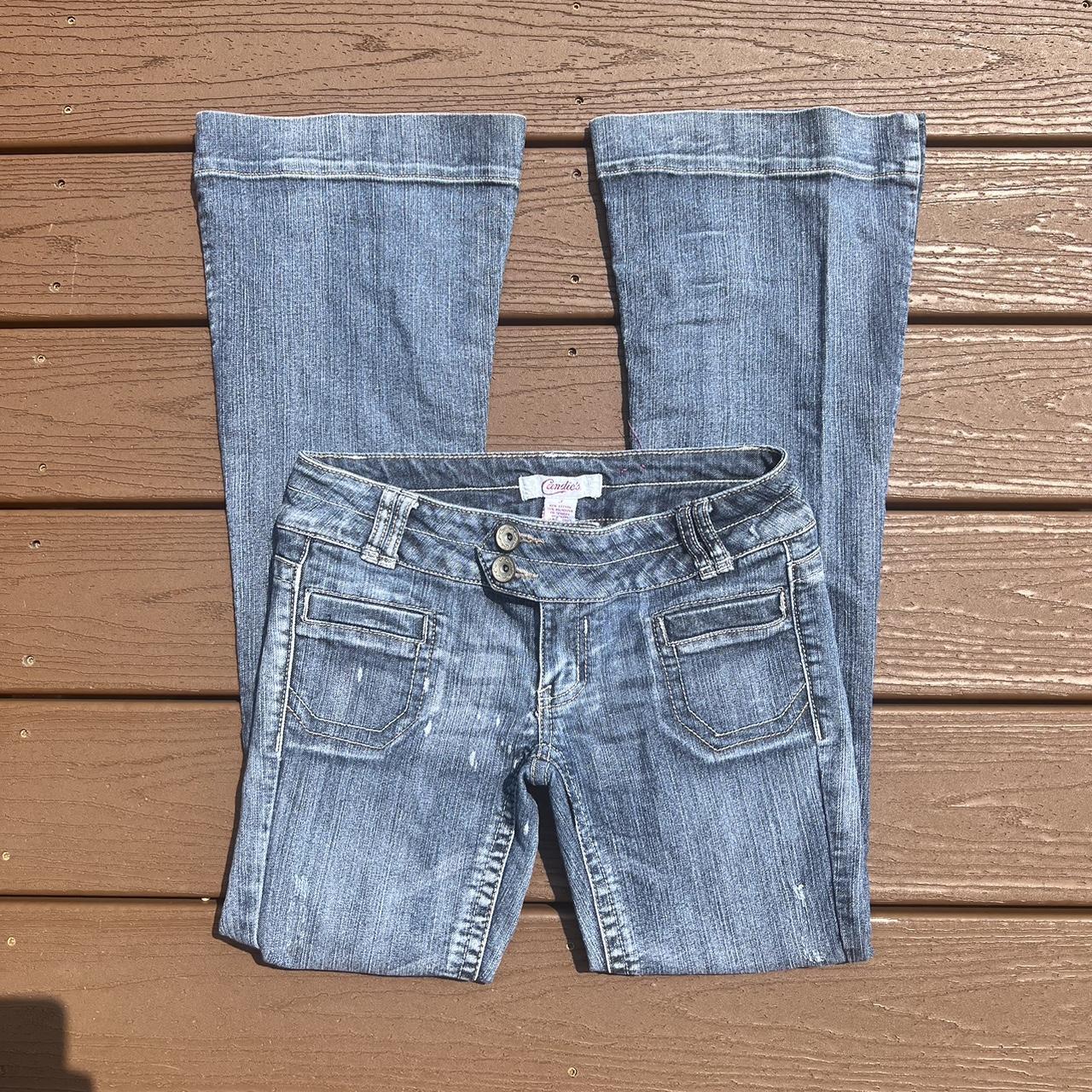 Vintage y2k candies lowrise flare jeans 🍓waist: 30... - Depop