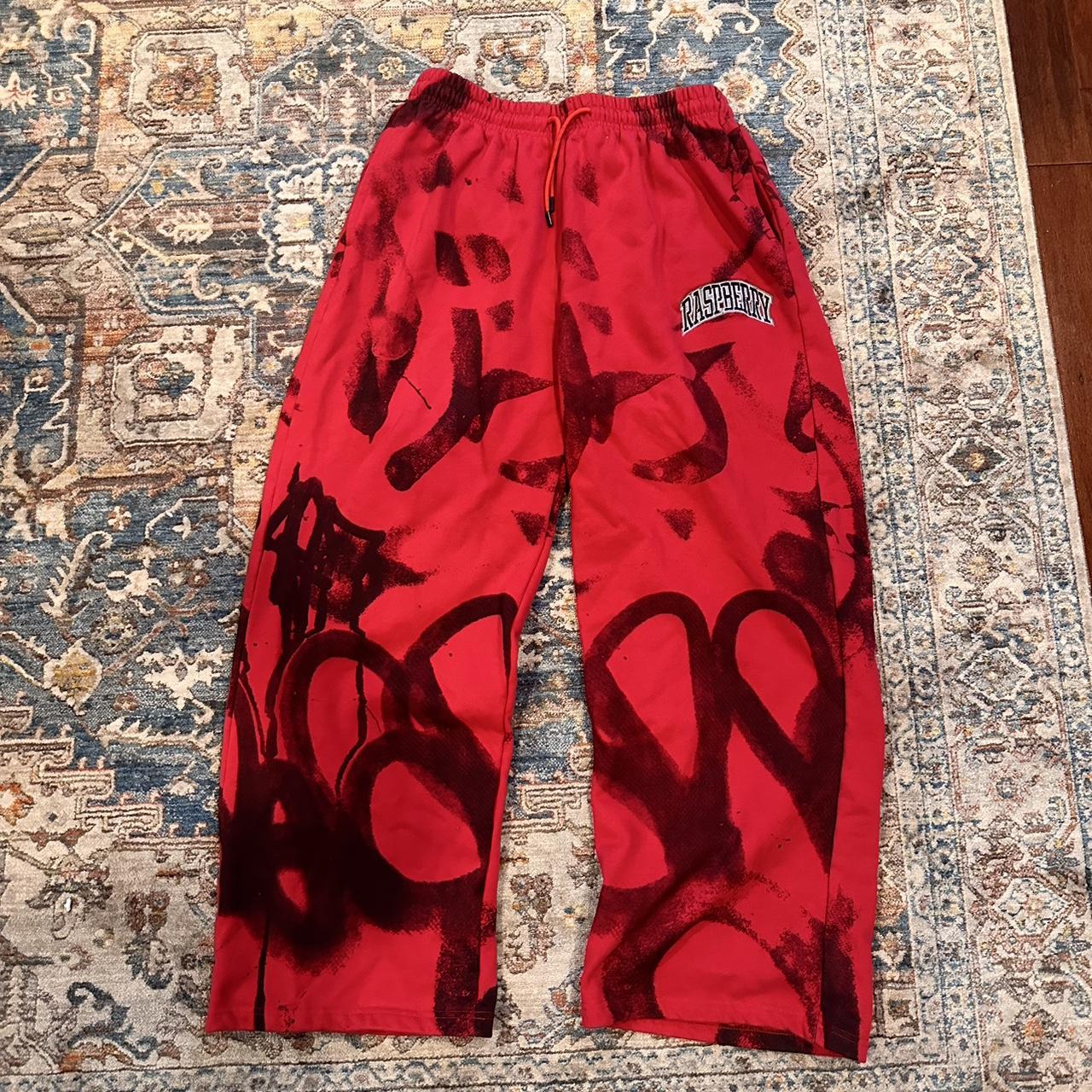 GV Gallery - Raspberry Graffiti Sweats Medium Worn Once - Depop