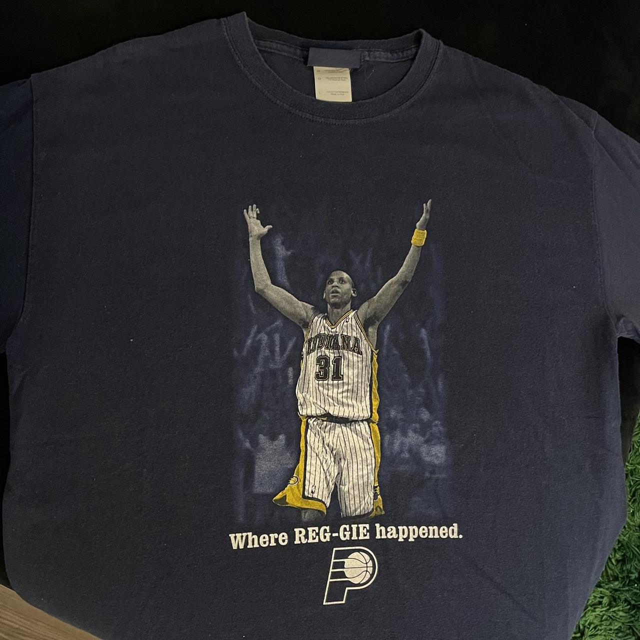 2000s Reggie Miller Vintage Tee Shirt NBA Basketball... - Depop