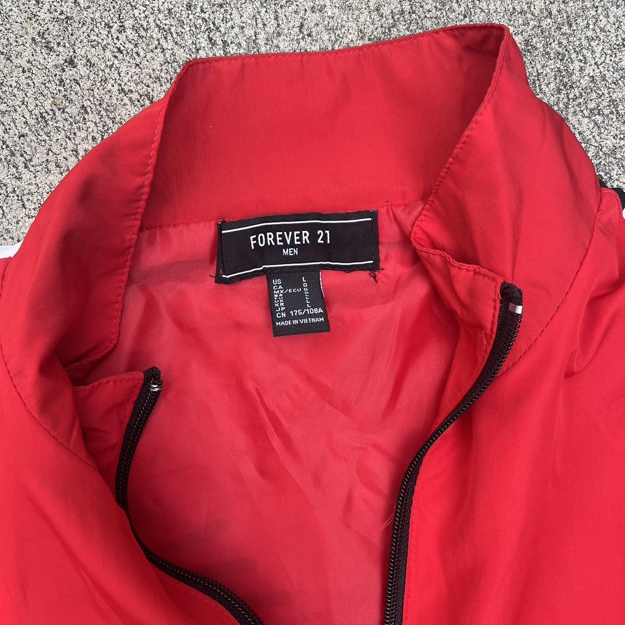 Vintage Forever 21 red racer jumper really cool... - Depop