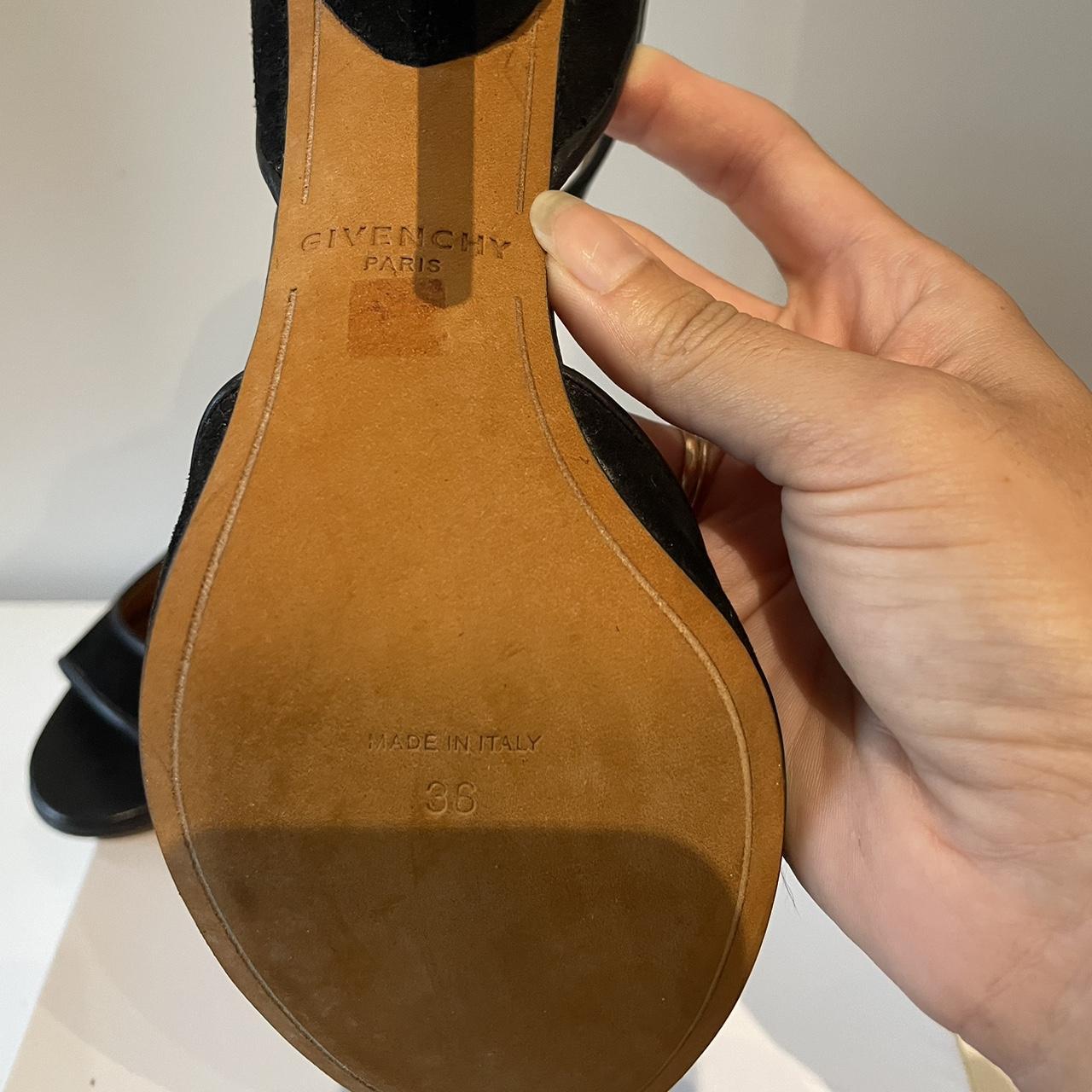 Givenchy Black Suede Shark Lock Heels Mint... | Depop