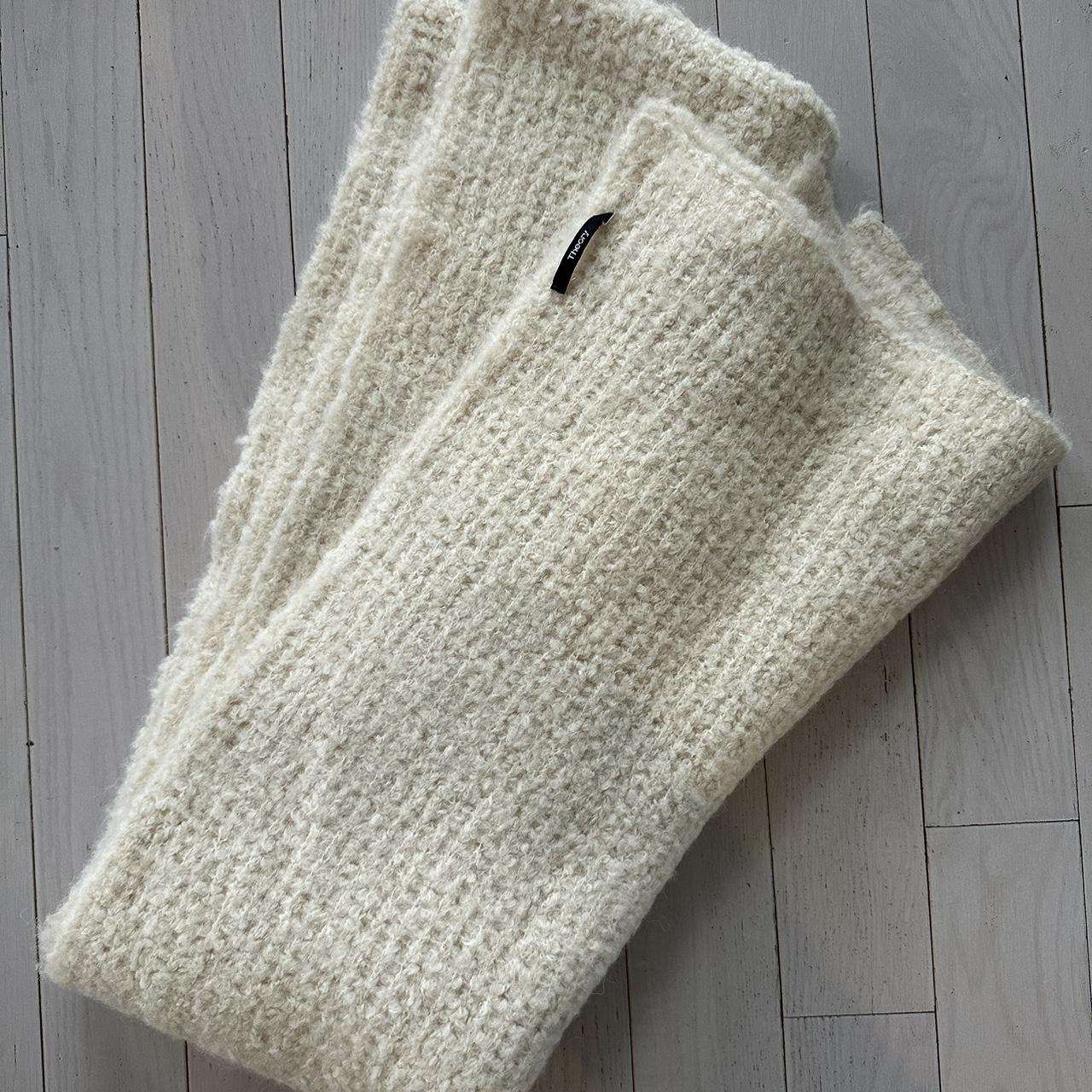 Theory Women's Cashmere Wool Oversized Scarf in Knit... - Depop