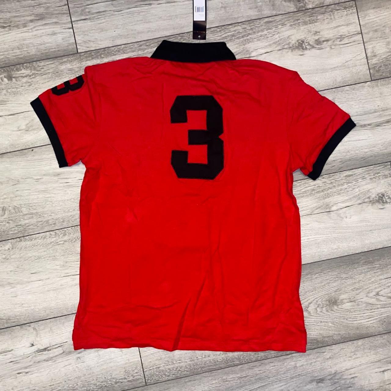 👕 Ralph Lauren Chicago Polo - Red & Black - Size... - Depop